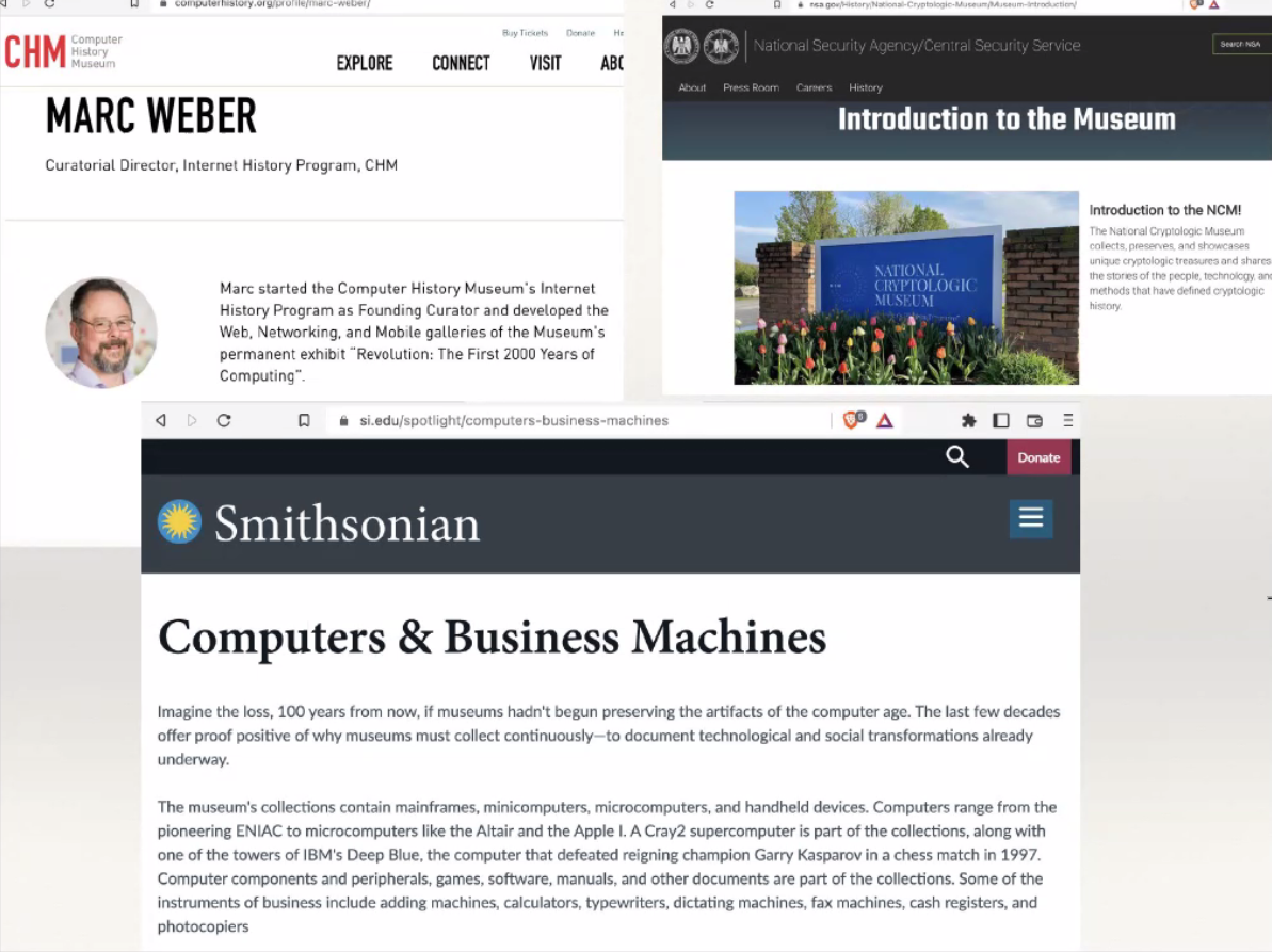 Fala de Peter Krapp intitulada “Is the internet a museum of computing ...